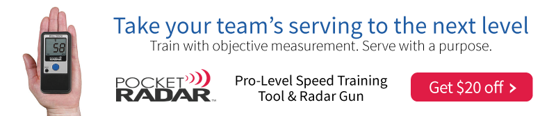 Official radar gun: Pocket Radar - The Art of Coaching Volleyball