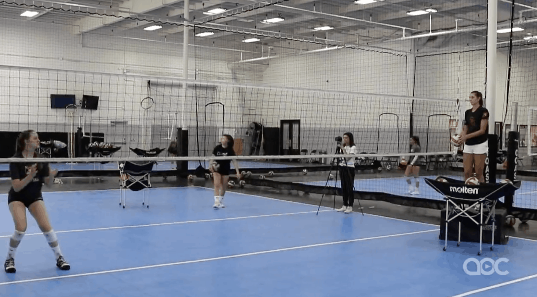 Opposite training: Front and back row defense on the right side - The ...